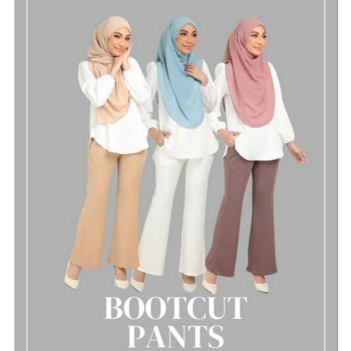 SELUAR BOOTCUT / PALAZO KAIN STRECHABLE | Shopee Malaysia