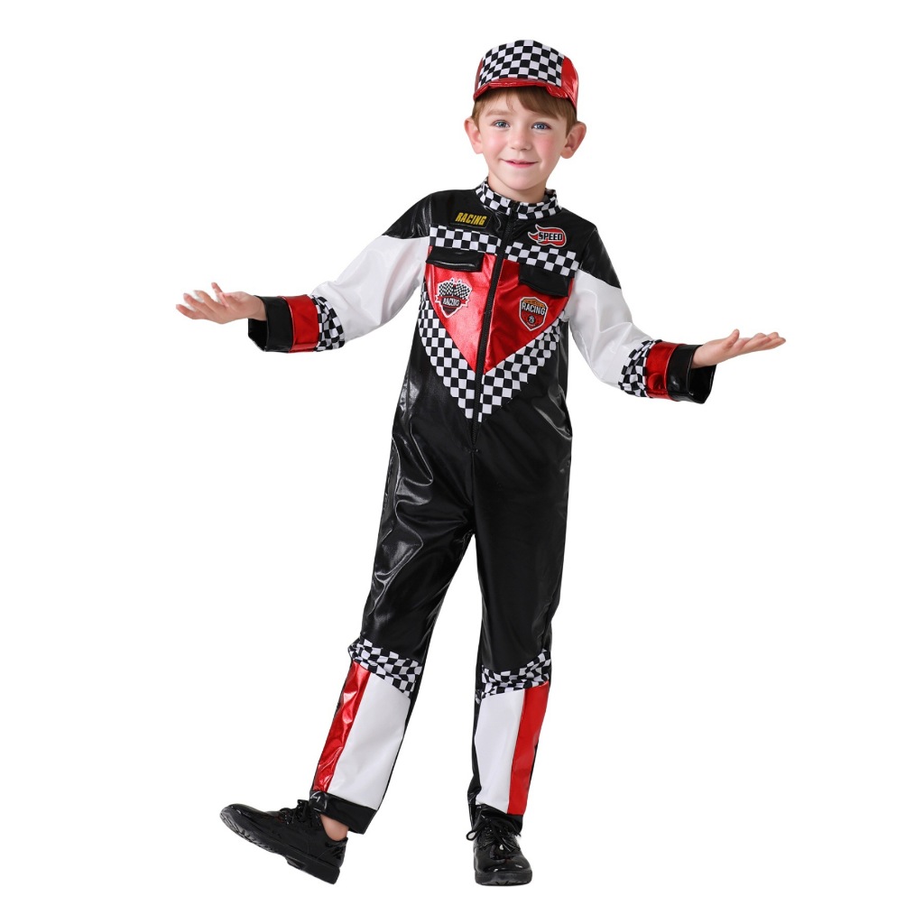 (Ready Stock) Kid Children Race Car Driver F1 Formula One Costume Racer ...