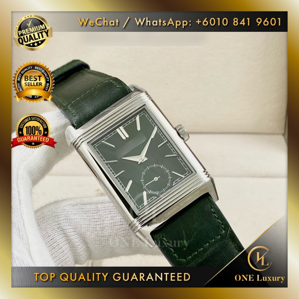 🔥SWISS TOP QUALITY🔥 JLC REVERSO TRIBUTE DUOFACE GREEN/WHITE DIAL ON ...