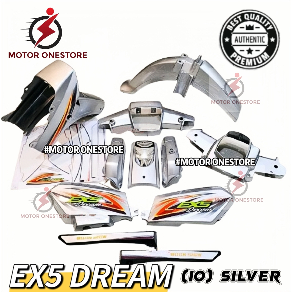 Ex5 Cover set Silver with Sticker (10) and emblem Horn Logo Ex5 Dream ...