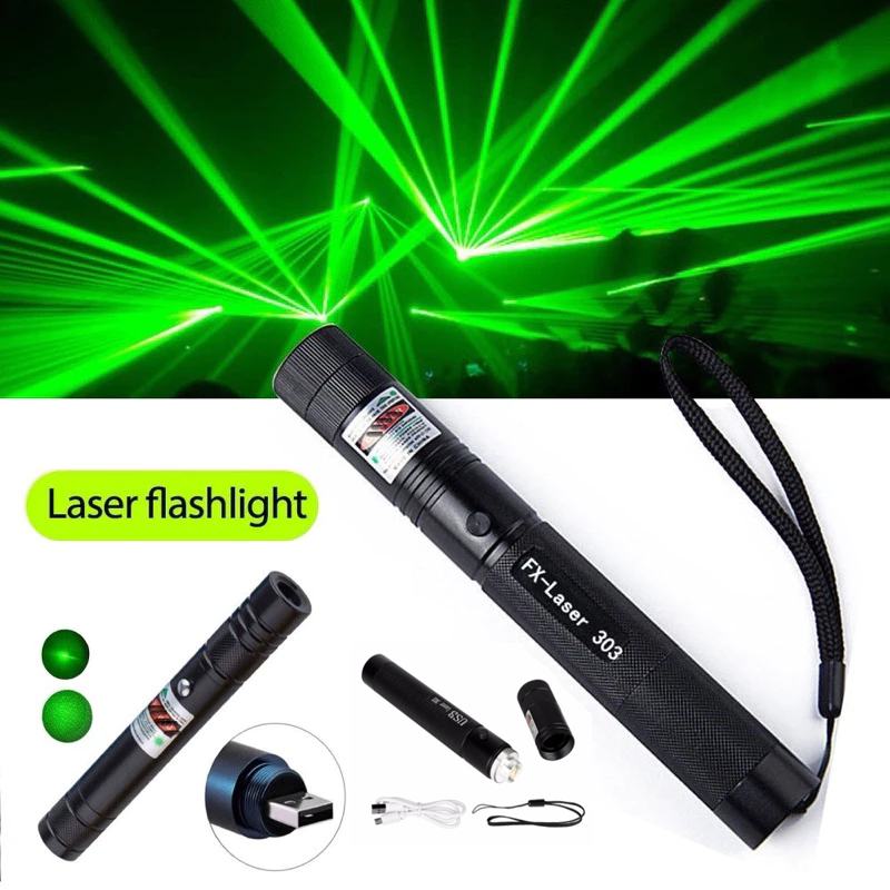 532nm 303USB Tactical Green Laser Pointer High Power Pen Laser ...