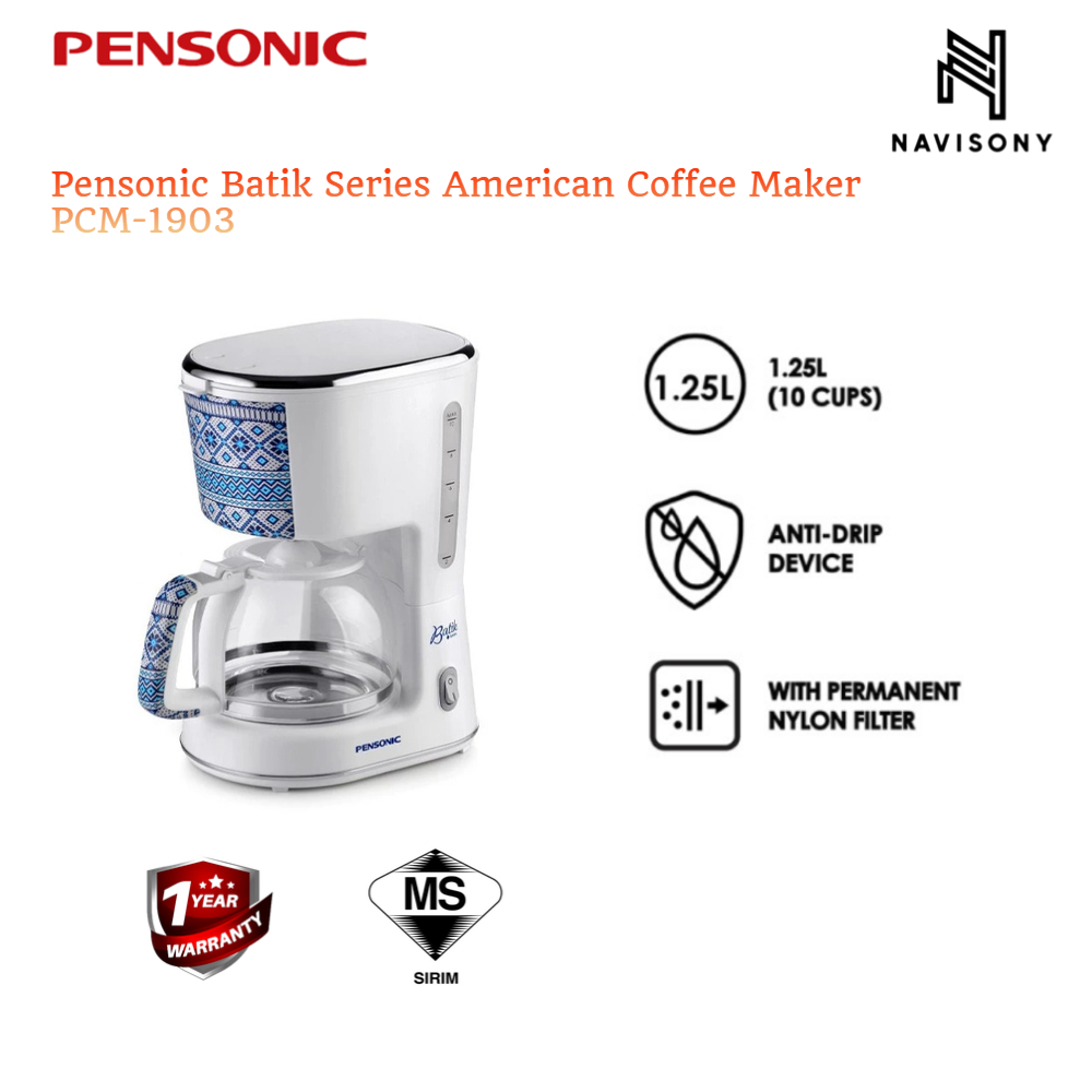 Pensonic Batik Series American Coffee Maker PCM-1903 | Shopee Malaysia