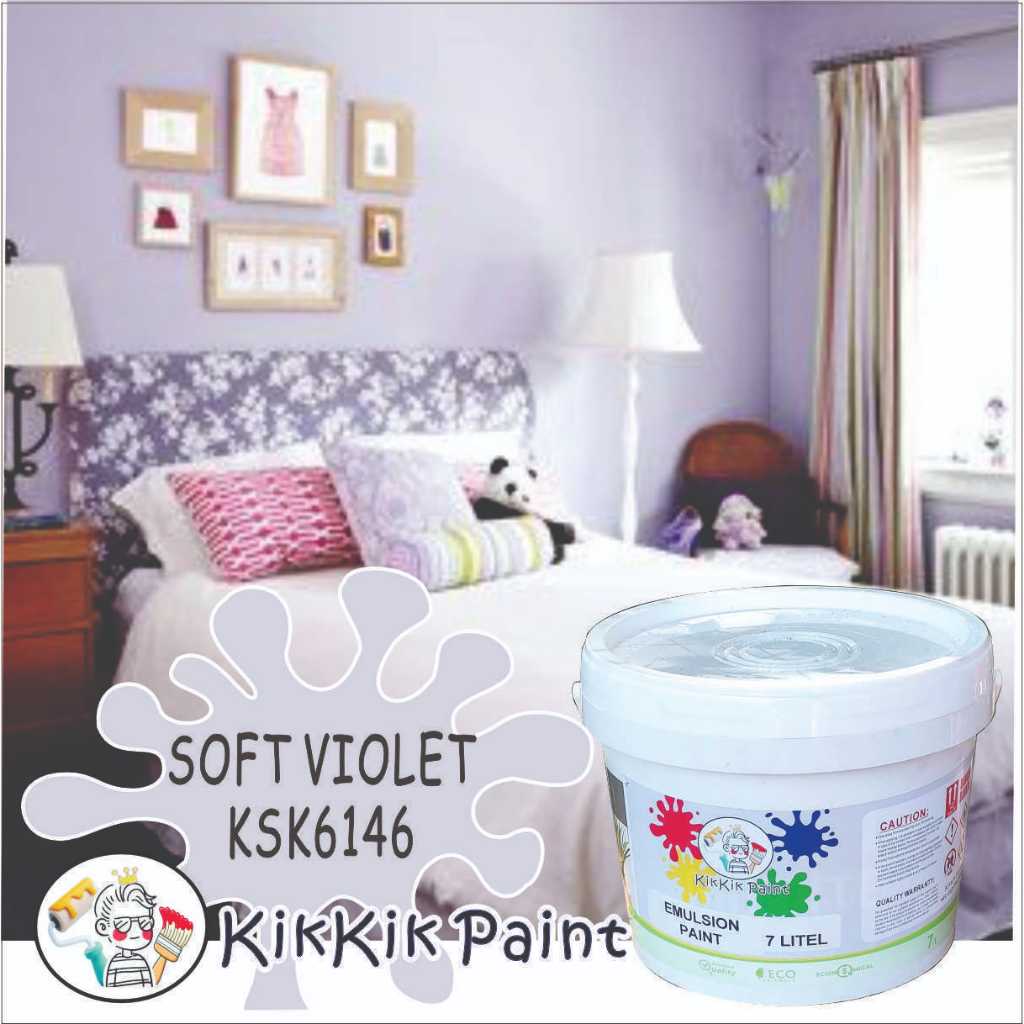 KSK6146 SOFT VIOLET ( 7L ) EMULSION PAINT Cat Interior Ceiling WALL ...