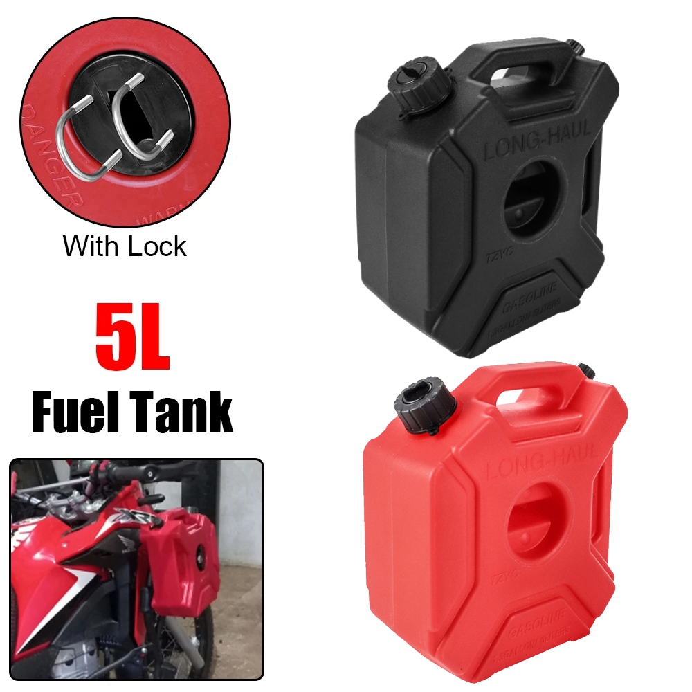 5L Plastic Portable Spare Fuel Tank Petrol Tank Jerry Can Gas Oil Tank ...