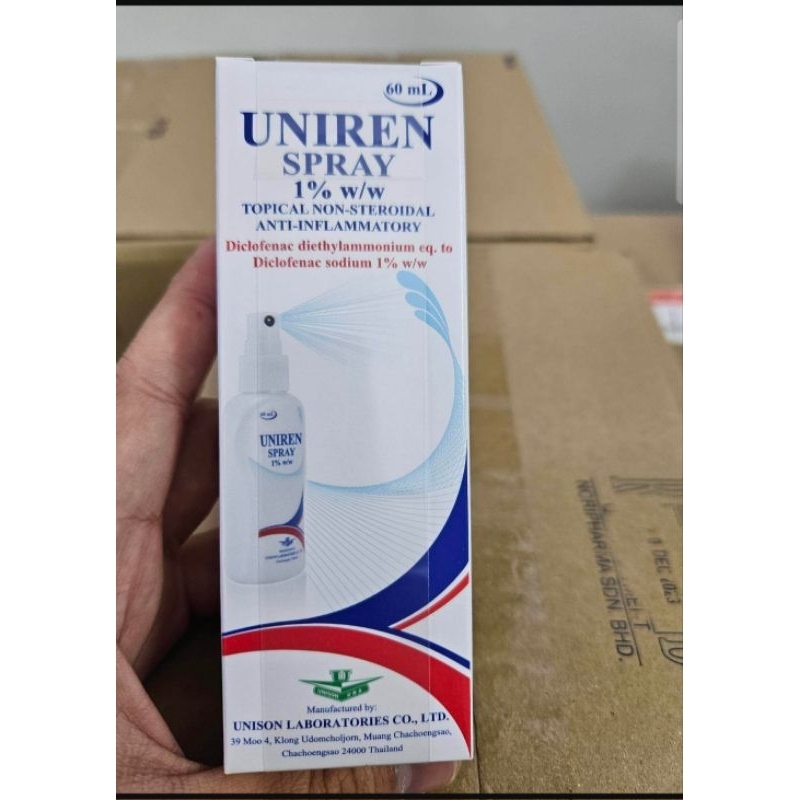 UNIREN SPRAY 60ml (MUSCLE OR Joint pain) New stock!! | Shopee Malaysia