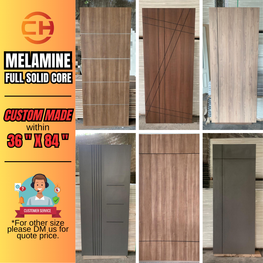 Melamine Door Full Solid Timber Core Pintu Kayu Solid Bedroom Door ...