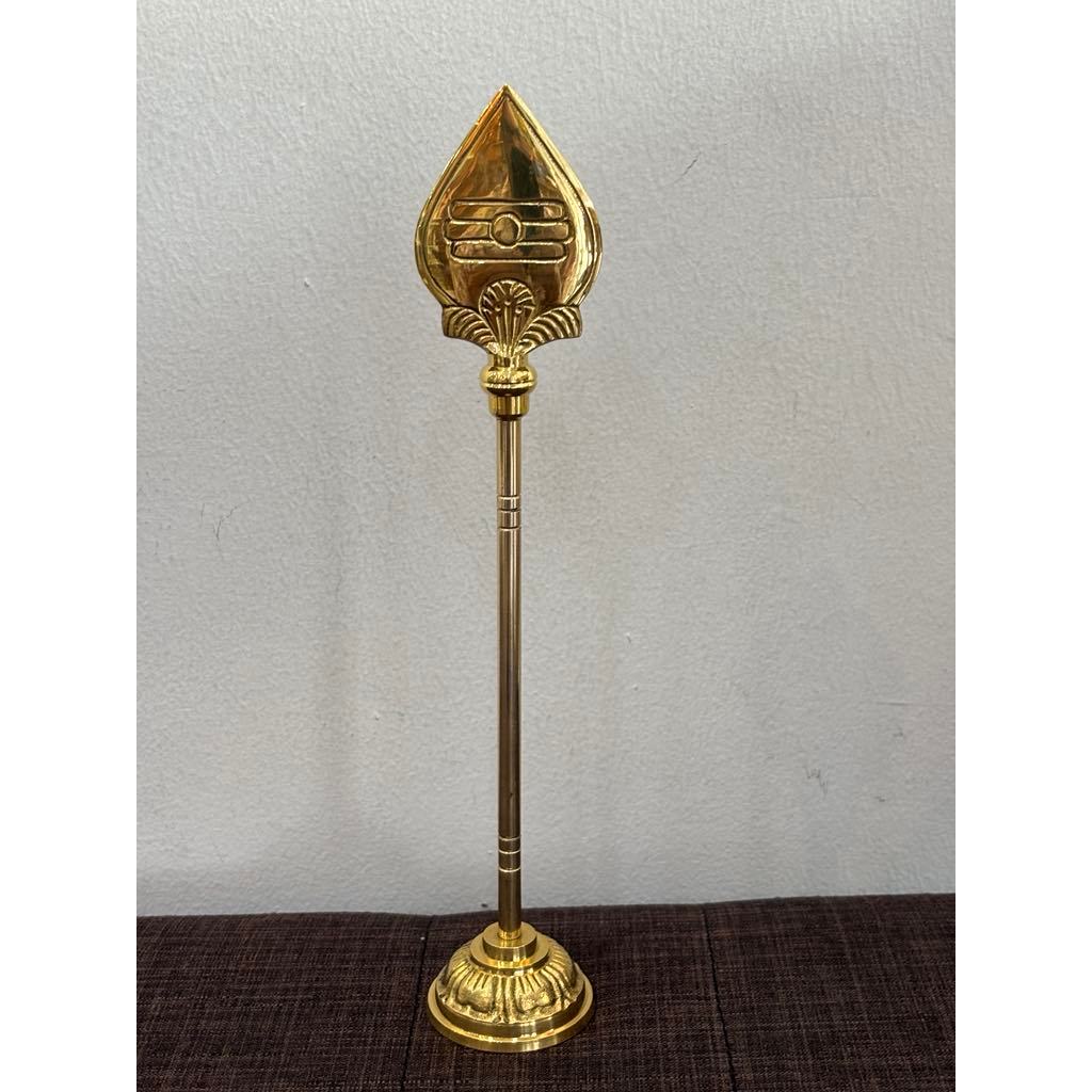 Brass Traditional Lord Murugan Stand Vel | Murugan Vel | Om Vel 6 Inc h ...
