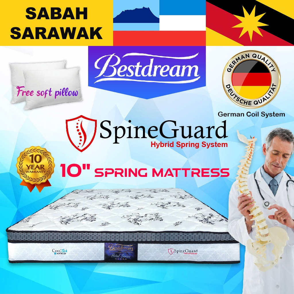 (SARAWAK / SABAH) 10" Inch BESTDREAM SpineGuard Mattress Tilam BackCare ...