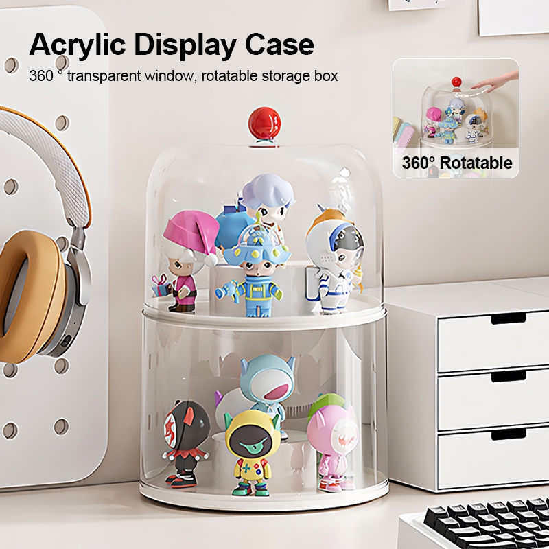 Desktop Display Cabinet Acrylic Display Case Boxes Transparent ...