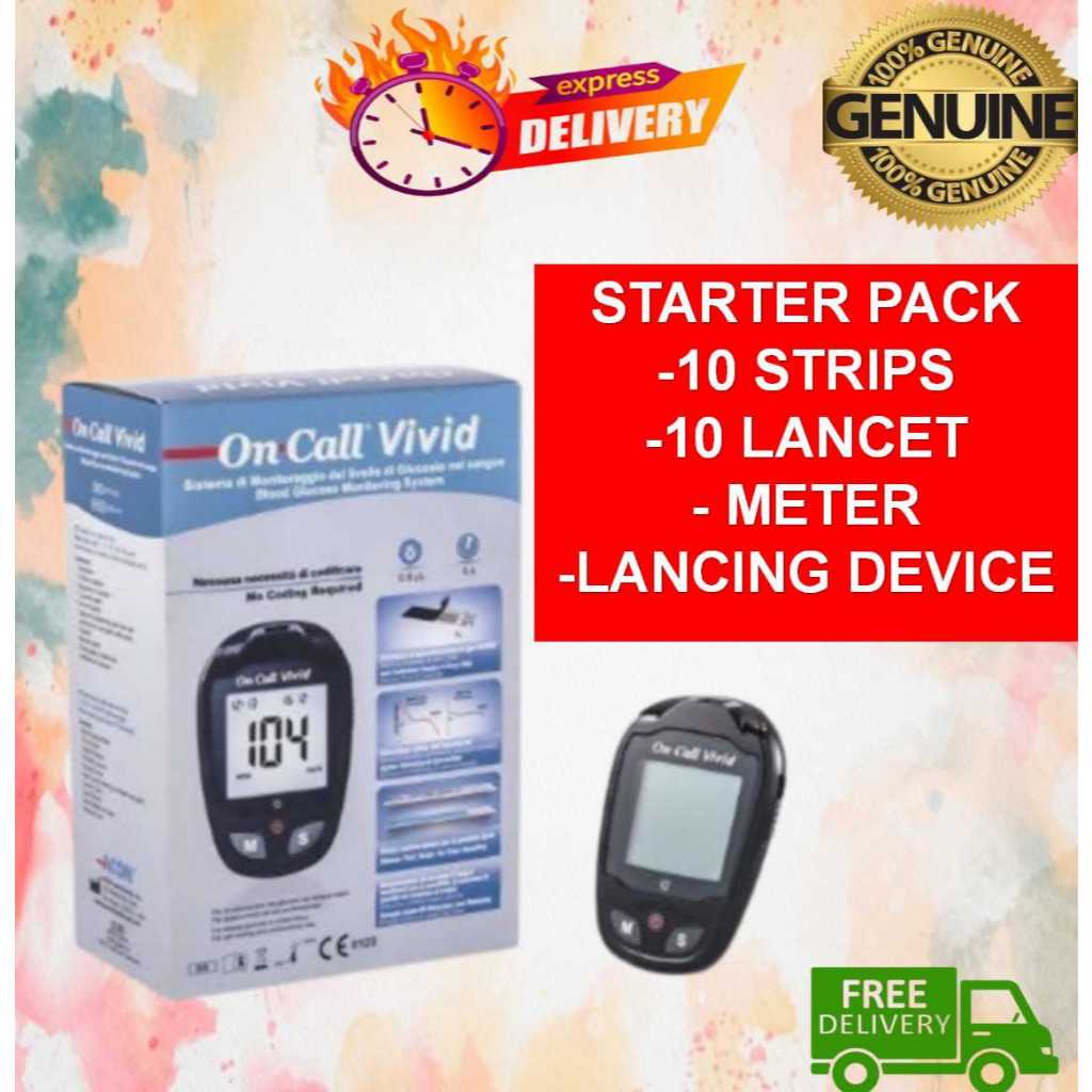 On Call Vivid Vlood glucose monitoring system STARTER PACK / test ...