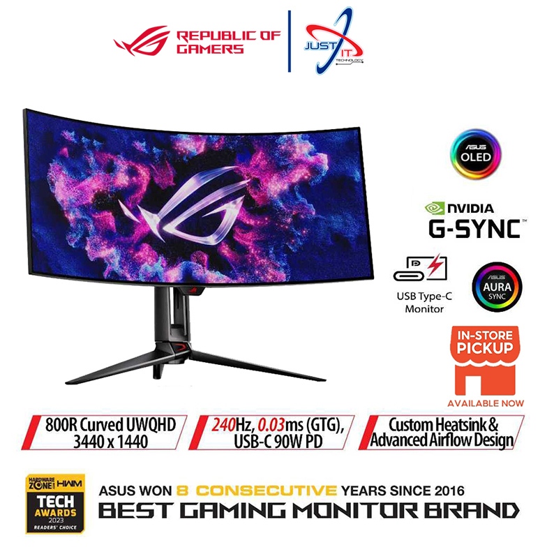 ASUS ROG SWIFT PG39WCDM QOLED CURVED GAMING MONITOR ( 39" OLED UWQHD ...