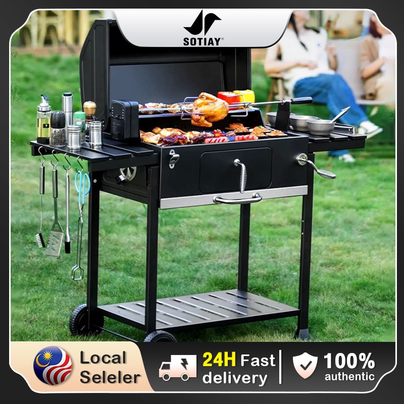 Outdoor BBQ Grill Charcoal Grill Grill 8 - 20 Person Large Portable BBQ ...