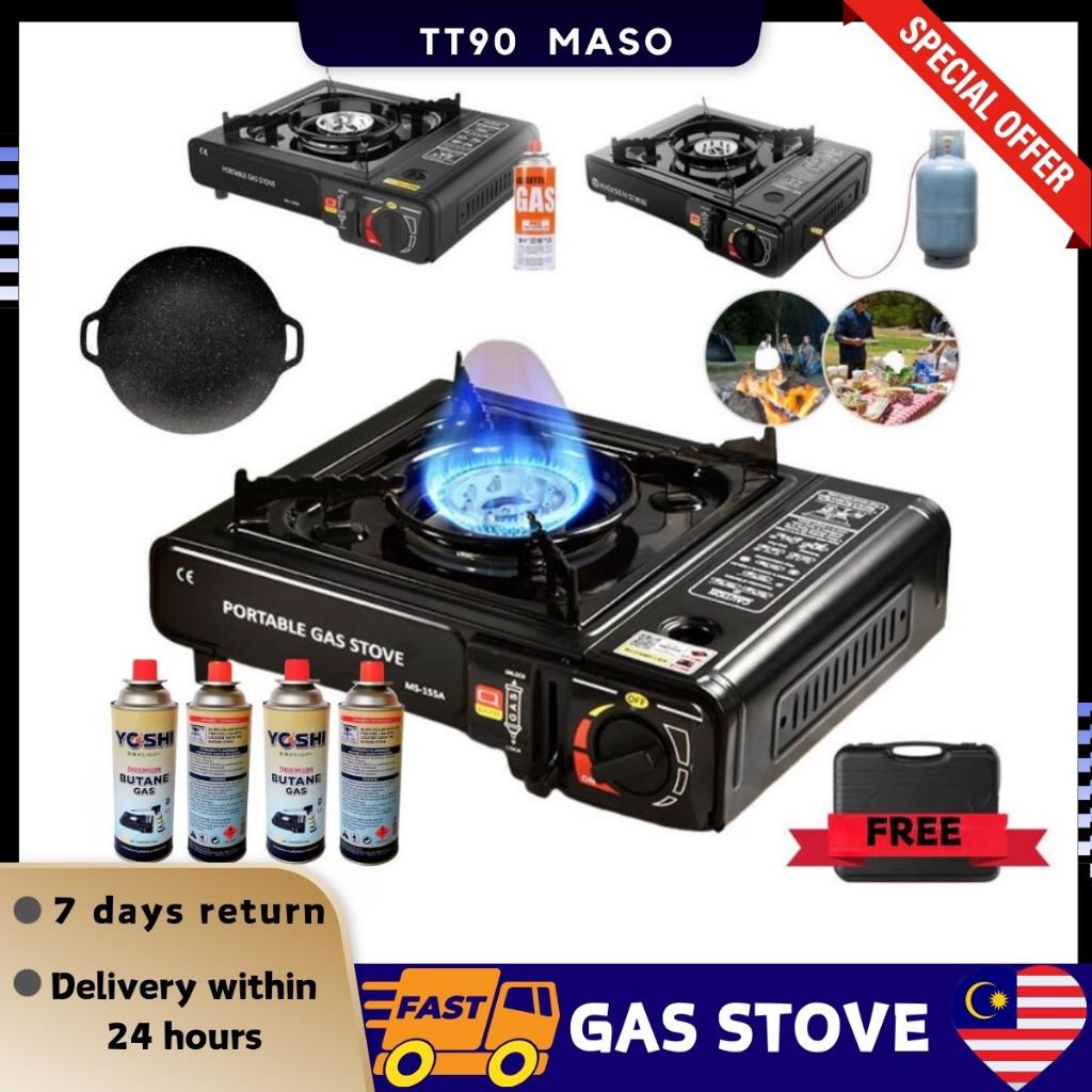 Mini stove Gas burner Portable outdoor home camping picnic gas stove ...