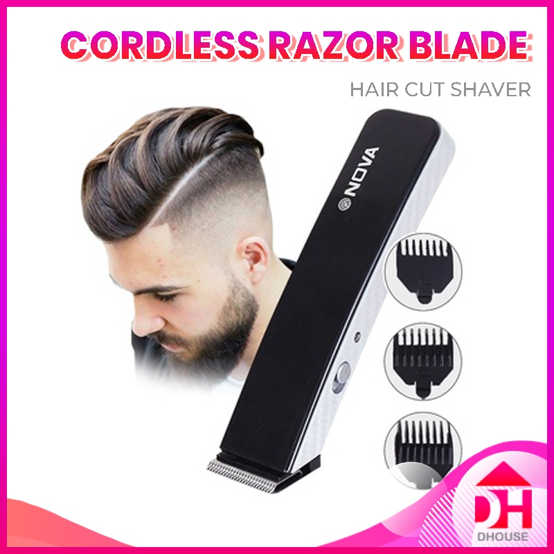 Cordless Razor Blade Adjustable Trim Hair Cut Shaver Clipper Remove ...