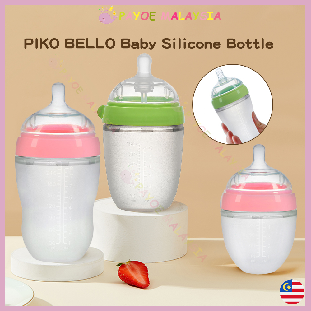 Payoe PIKO BELLO Silicone Baby Bottle Soother Anti-colic Pacifier ...