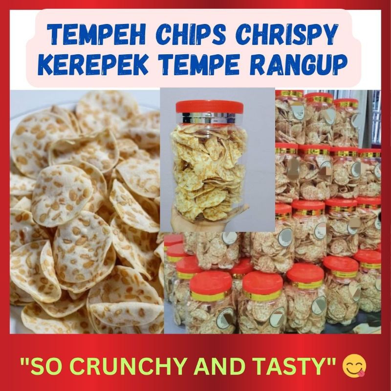 KEREPEK TEMPE PUTIH CRISPY TEMPE RANGUP TEMPEH CHIPS SOYBEAN CHIPS ...