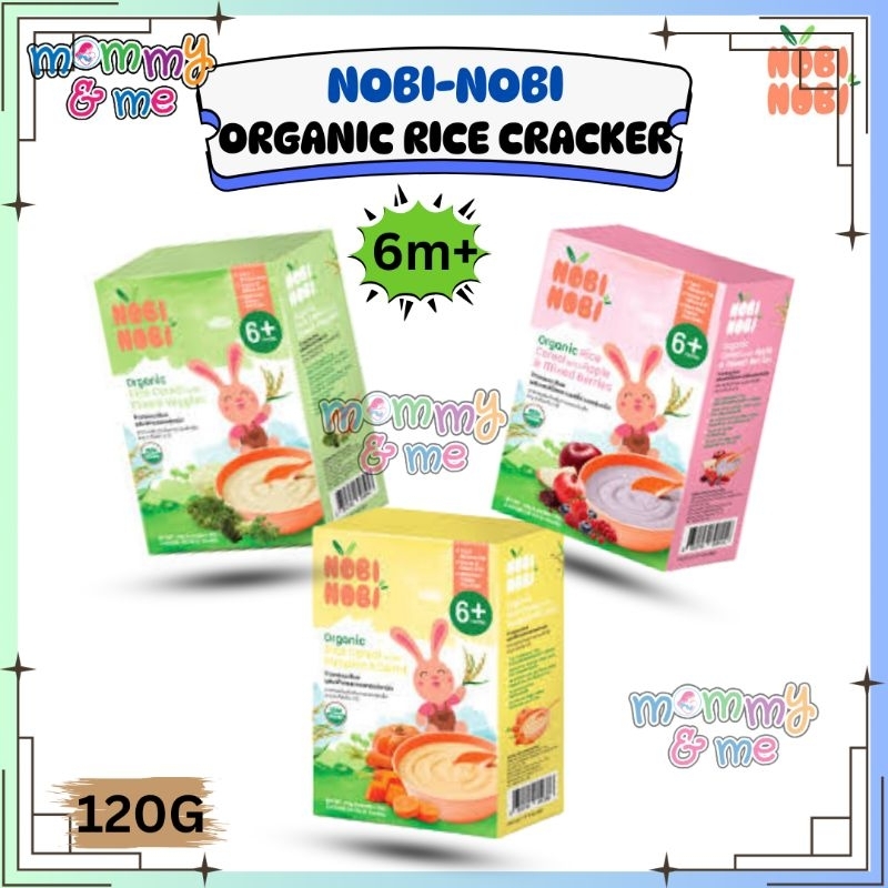 [NOBI - NOBI] Halal Organic Rice Cereal Baby | Travel Baby Food | Instant 6 month (6 sachets X ...