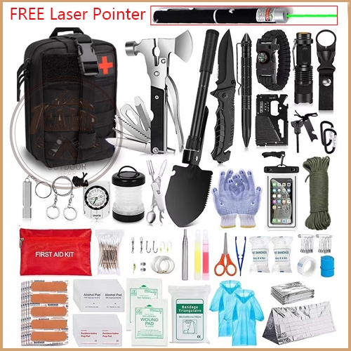 Camping Hiking Survival Kit & Shovel Camping Military Equipment ...