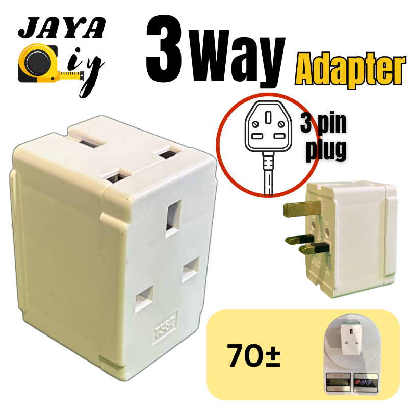 "7387" [3 way] Universal UK plug Travel Multi Adapter Socket 13A Multi ...