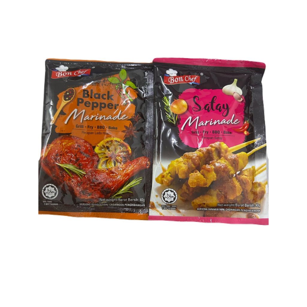 BON CHEF Marinade ( Satay & Black pepper ) 40gm | Shopee Malaysia