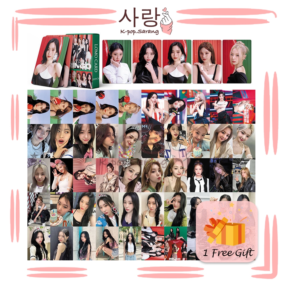 55pcs ITZY《RINGO》LOMO Green Red Square Cards Set Collection Kpop Ryujin ...