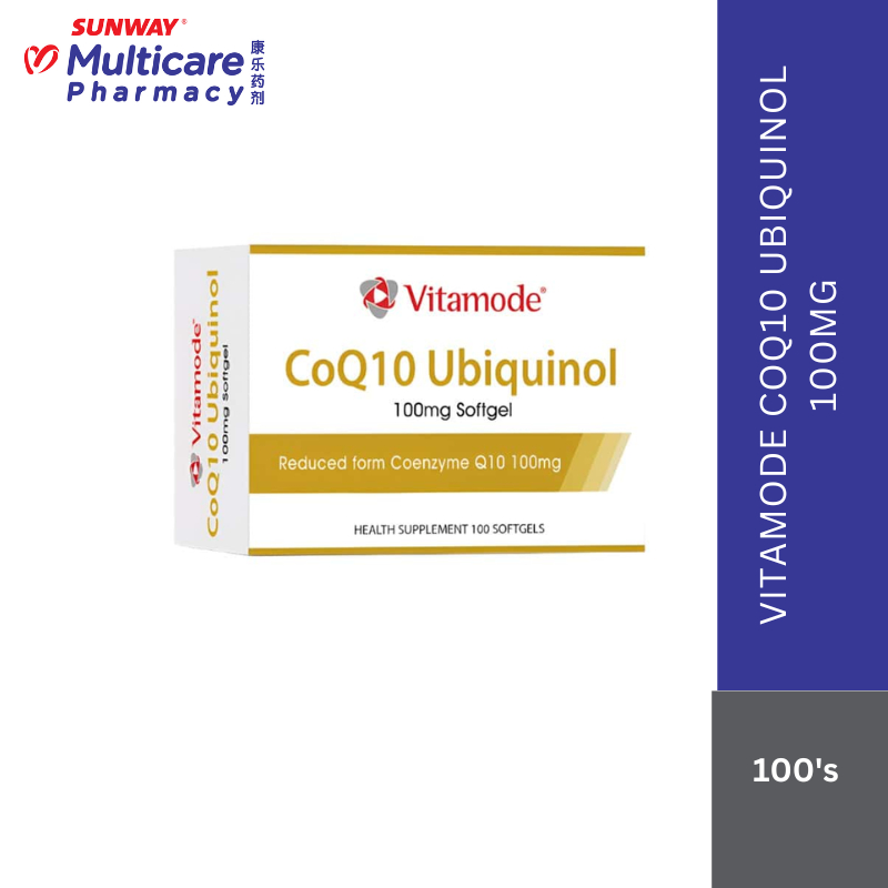 VITAMODE COQ10 UBIQUINOL 100MG 100'S | Shopee Malaysia