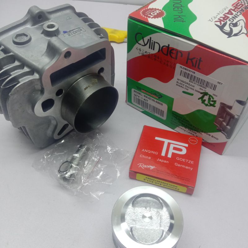 HONDA WAVE100 W100 DREAM RACING CYLINDER BLOCK SHARK 56MM INCLUDE ...