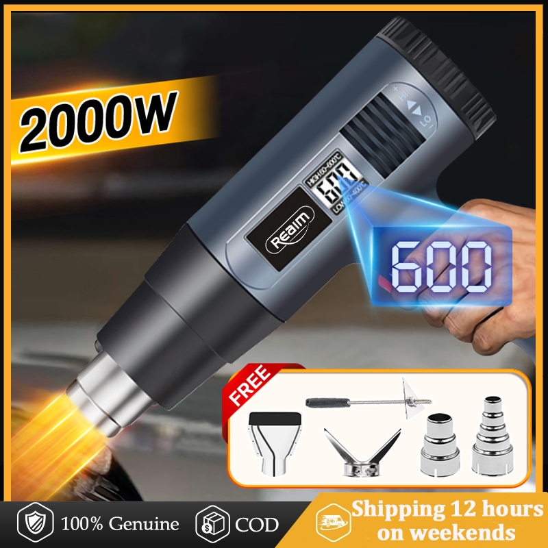 Heat Gun Hot Air gun 2500W Heavy Duty Cordless High Temperature ...