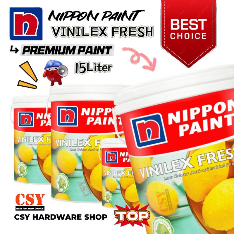 NIPPON PAINT Vinilex Fresh Plus 15LITER | Shopee Malaysia