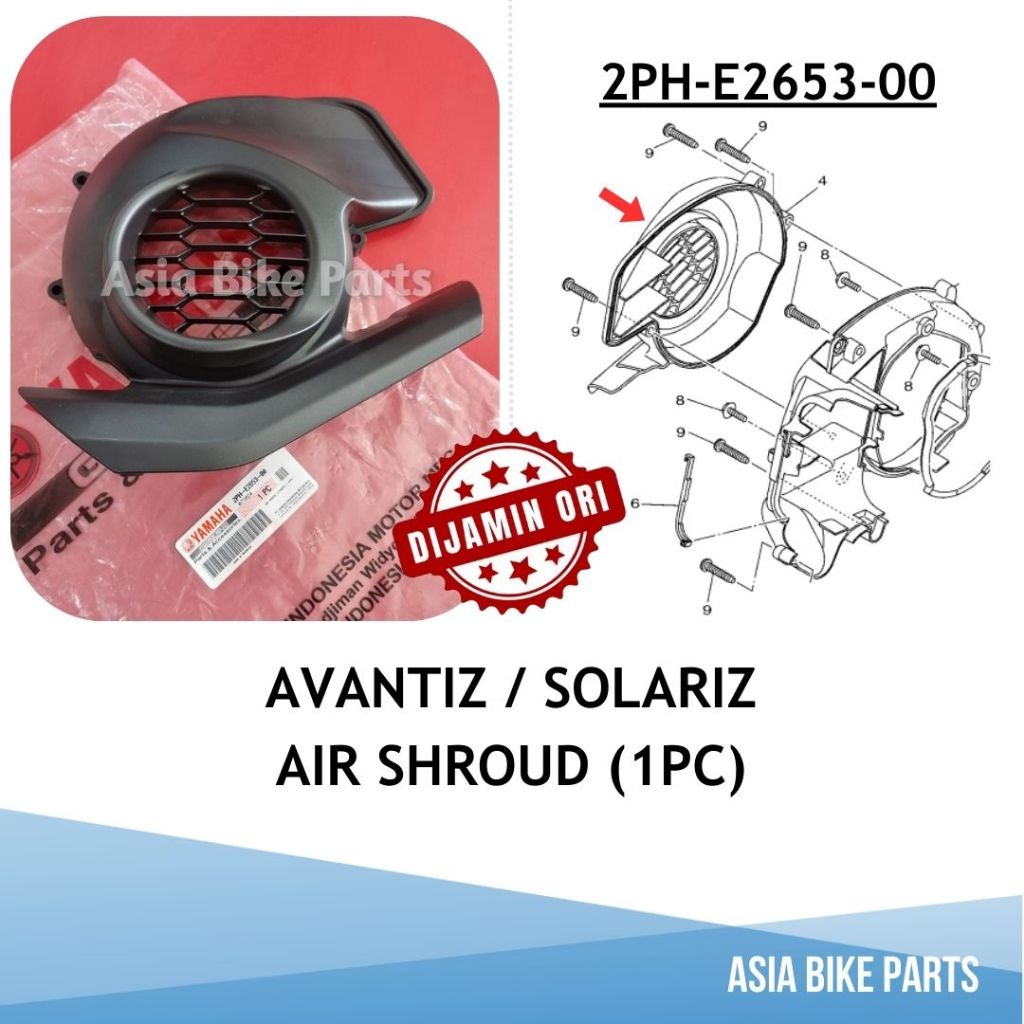 Yamaha Original Ego Avantiz / Solariz Cylinder Air Shroud Fan Cover ...