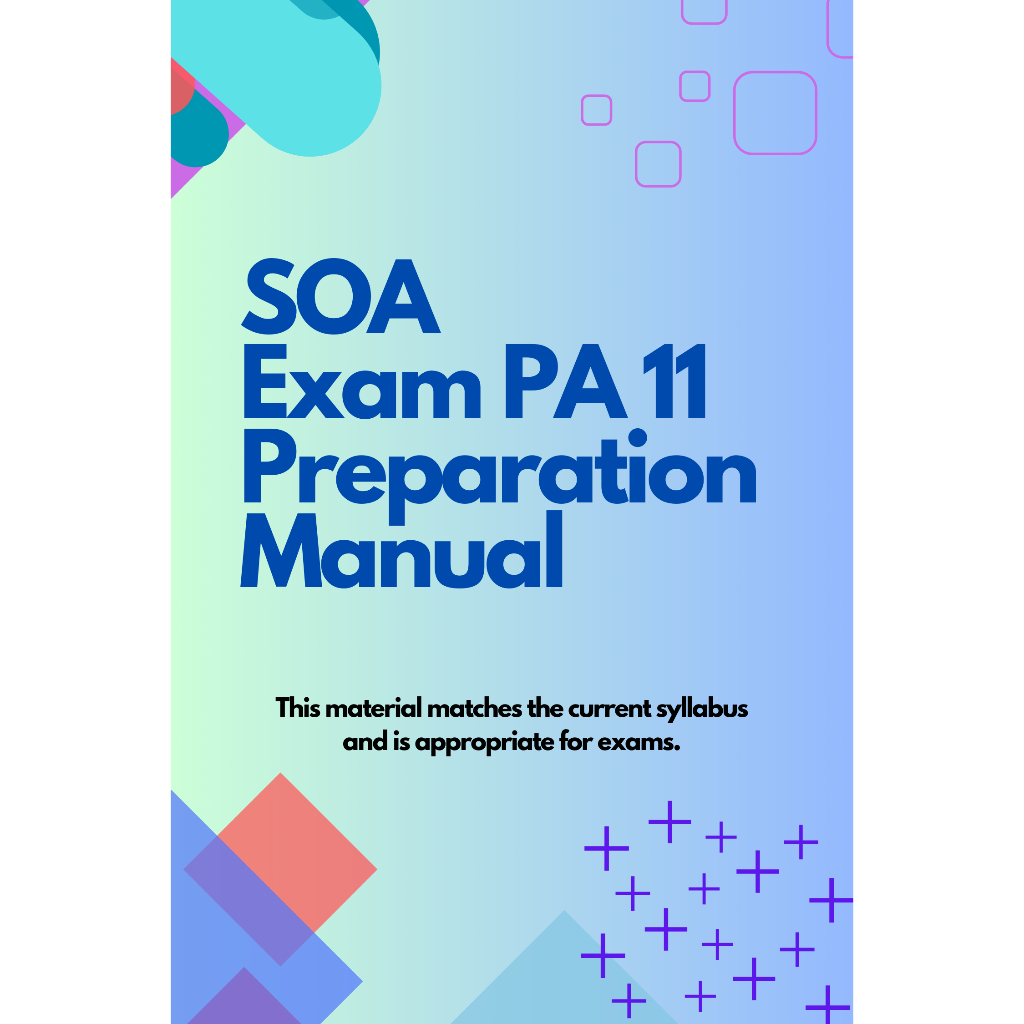 ACTUARIAL SOA EXAM PA 11TH 2024 | Shopee Malaysia