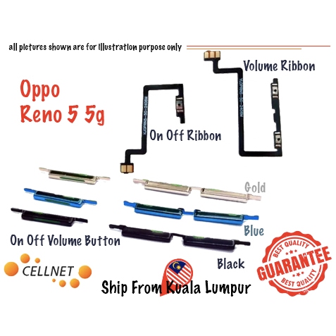 [Cellnet] Oppo Reno 5 5g CPH2145 On Off Volume Ribbon Flex Power Button ...
