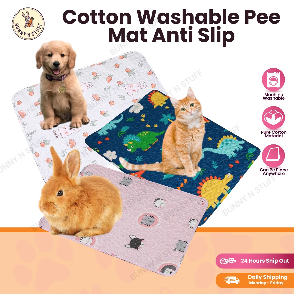 Pure Cotton Washable Pee Mat Anti Slip Pet Rabbit Dog Cat Baby Kid Play ...