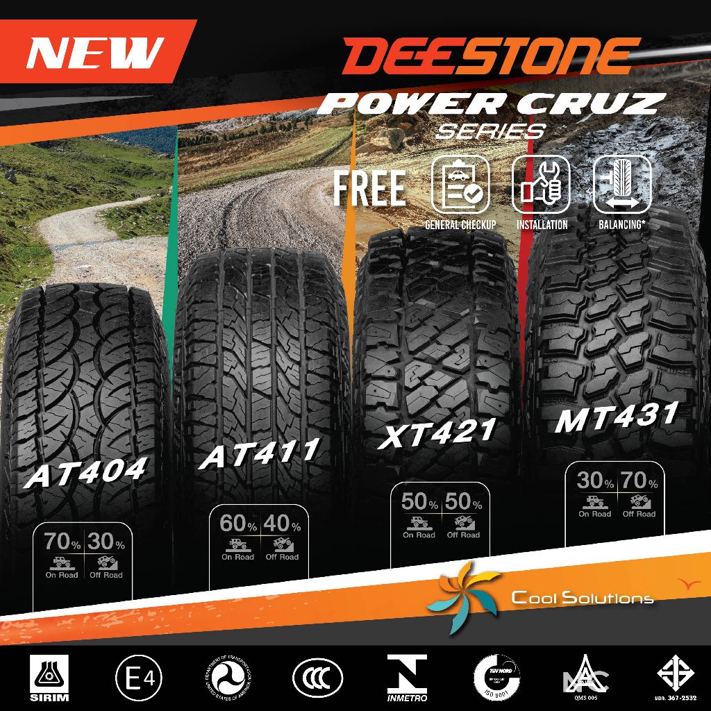 DEESTONE POWER CRUZ AT411 OWL 265/65 R17 112T | Shopee Malaysia