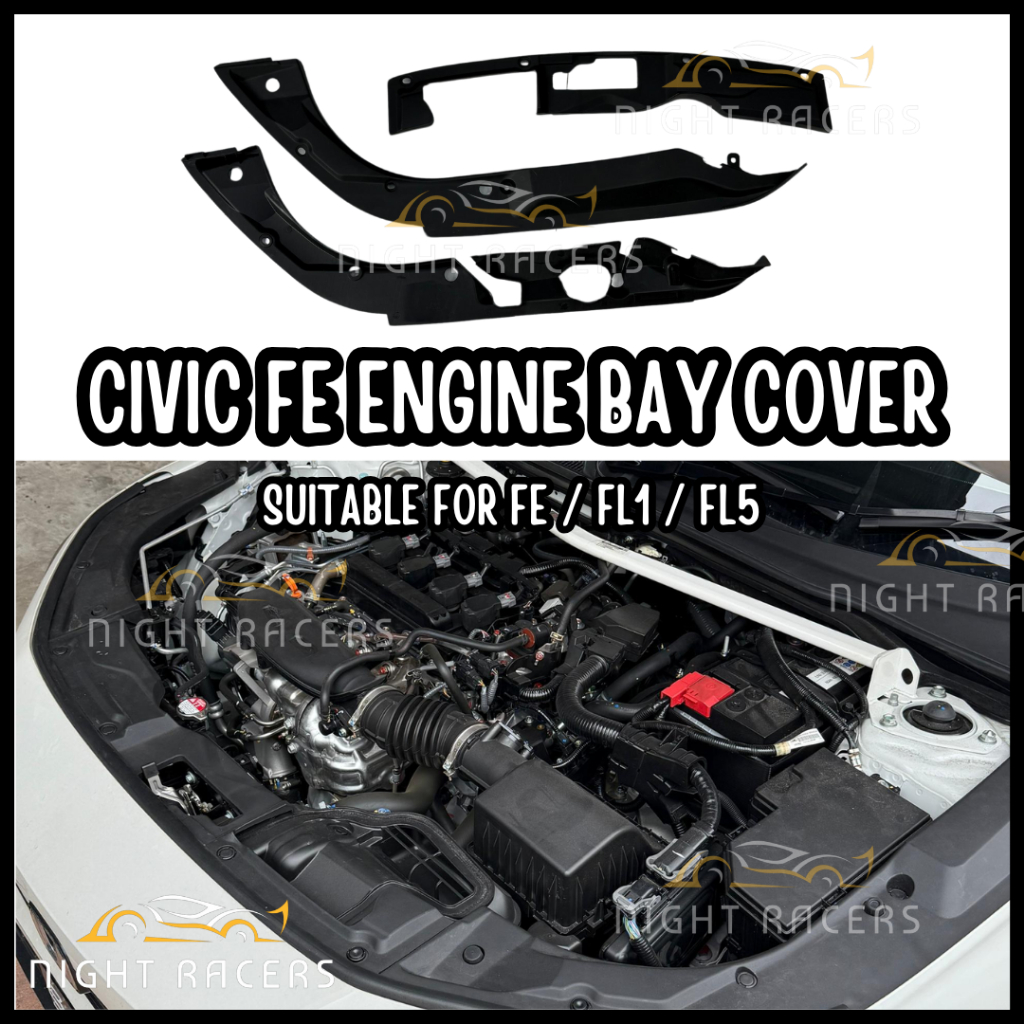 HONDA CIVIC FE 2022+ ENGINE BAY COVER FL1 FL5 DUST COVER / ENGINE COVER ...