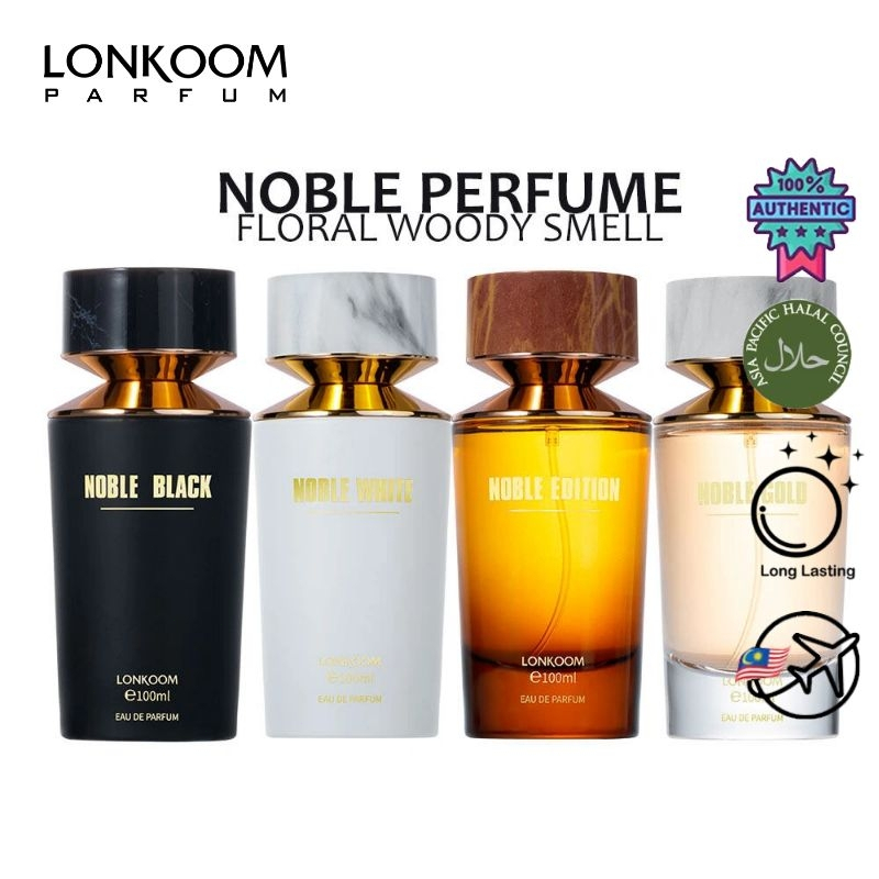 LONKOOM Perfume 100ml EDP LONKOOM Noble Gold/Classic/White/Black Long ...