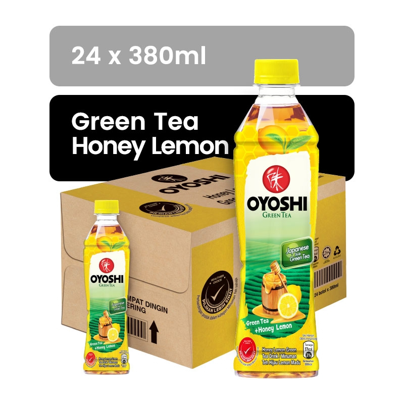 OYOSHI GREEN TEA HONEY LEMON 380ML X 24 (1 CARTON) | Shopee Malaysia