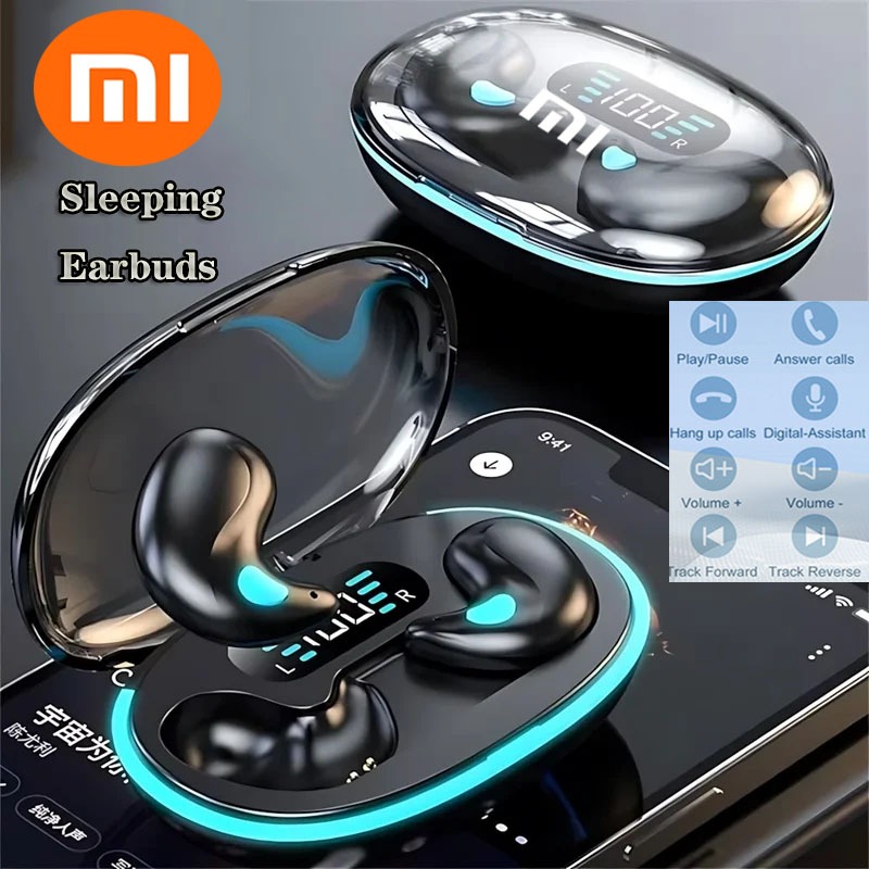 XIAOMI Wireless Earphones Invisible Sleep TWS 5.3 Bluetooth Sleep In ...