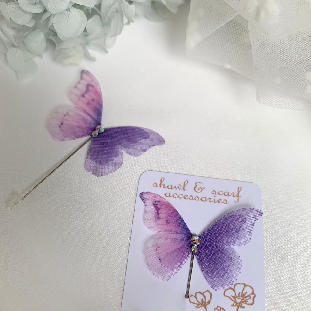 BUTTERFLY PIN SHAWL | JARUM TUDUNG RAMA-RAMA | HIJAB PIN | PENITI ...