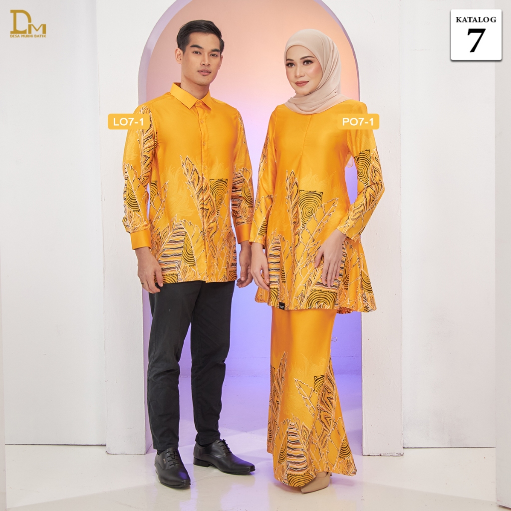 Desa Murni Batik - Baju Sedondon Kurung Batik Alana & Kemeja Batik DM 8.0 (Satin Valentino ...