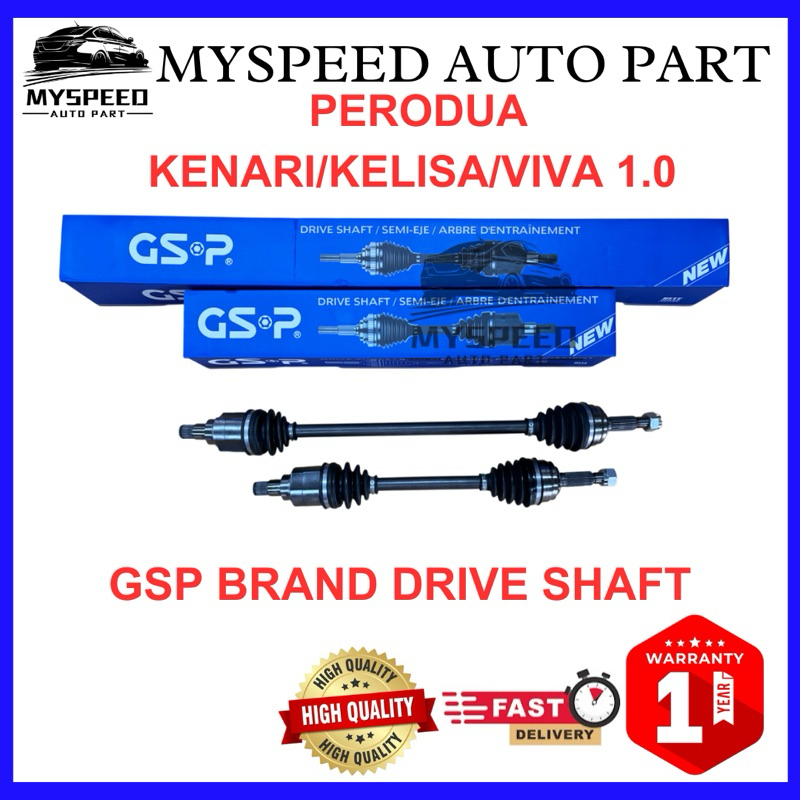 【GSP】PERODUA KENARI/KELISA/VIVA 1.0 DRIVE SHAFT HIGH QUALITY | Shopee ...