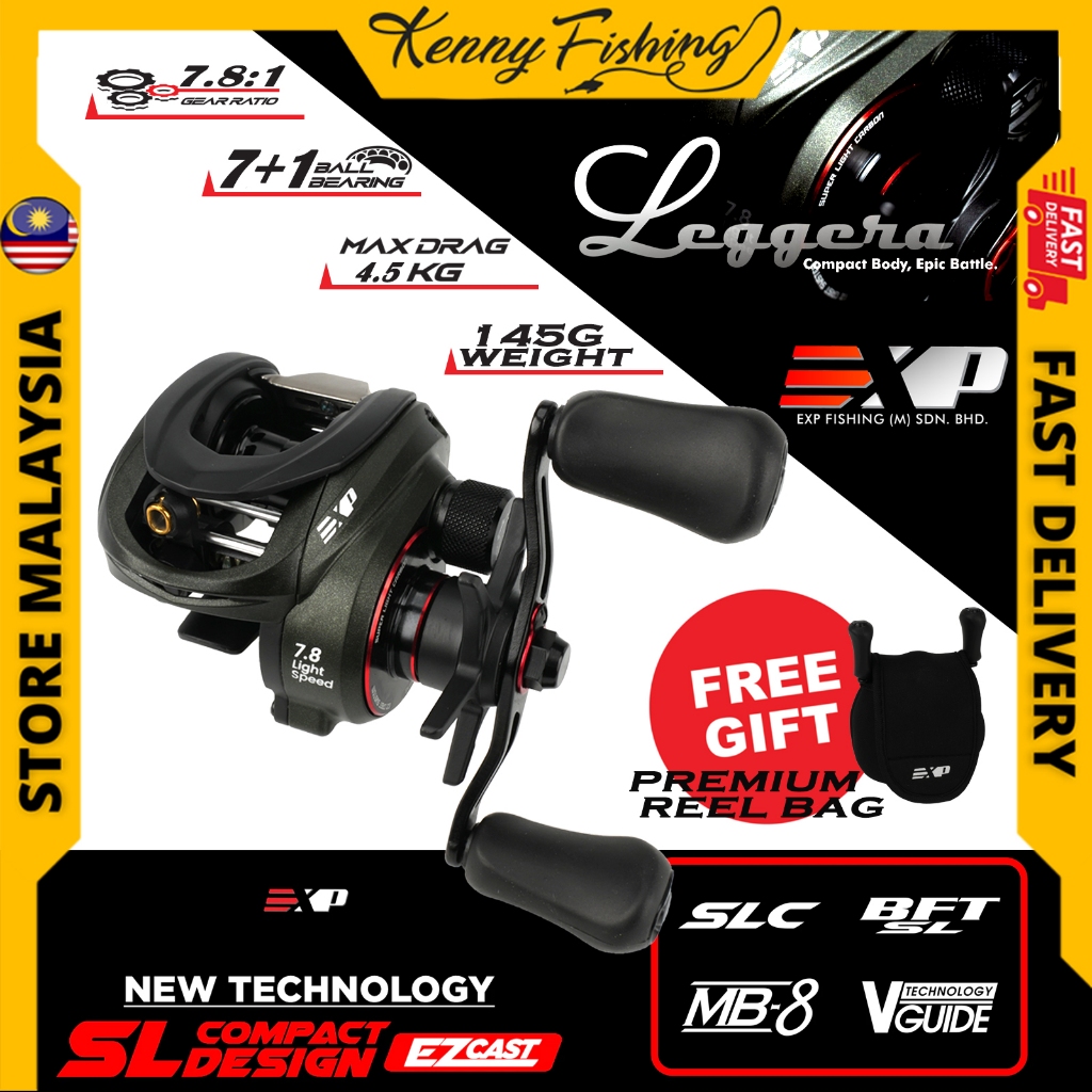 EXP LEGGERA REEL LG81LS bc baitcasting SW NMB Bearing Casting Left Hand ...