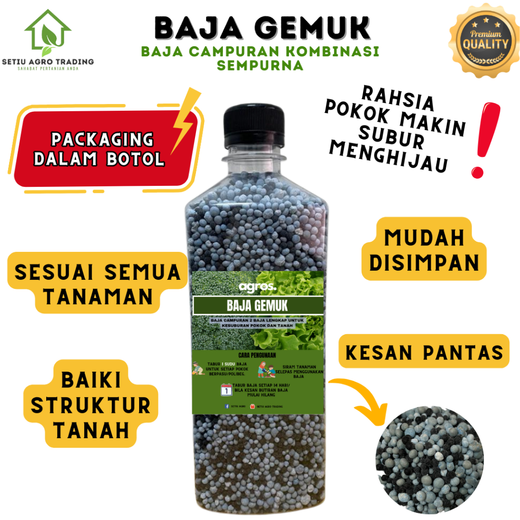 BAJA GEMUK | BAJA MENYUBURKAN TANAMAN DAN TANAH | FULVIC ACID & HUMIC ...
