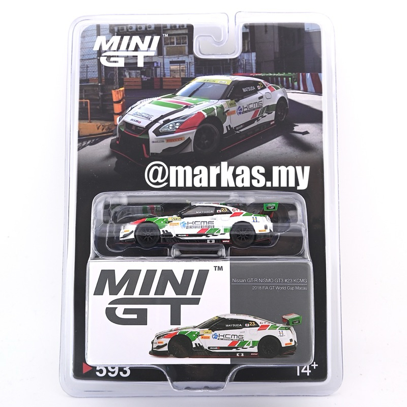 (STANDARD/BLISTER) MINI GT 1/64 #593 NISSAN GT-R NISMO GT3 #23 KCMG ...
