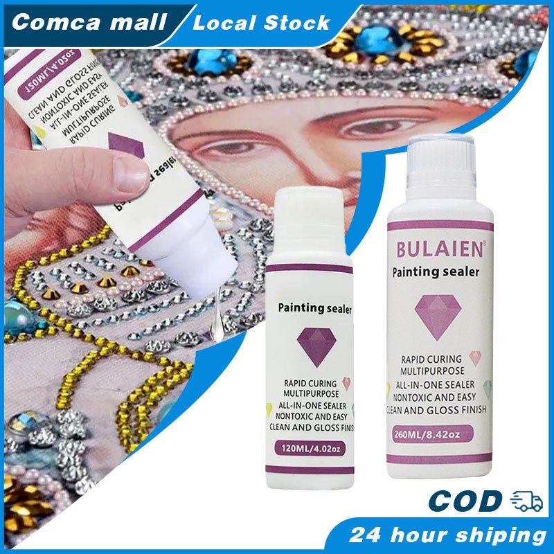 120/260ml Diamond Painting Seal Glue / Diy Conserver With Sponge Tip Brighten Prevents Shedding ...