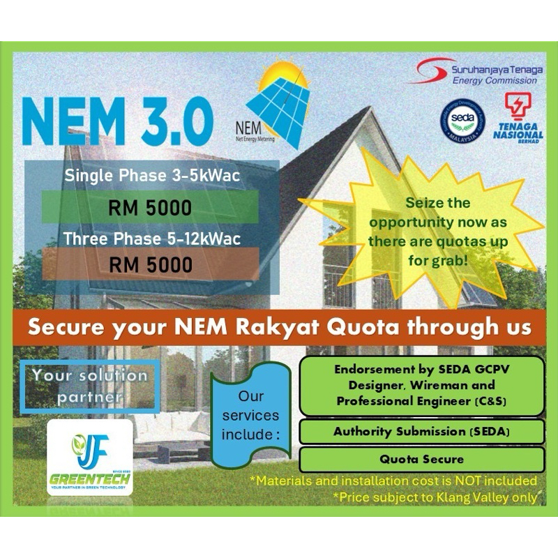 [Ready Stock] Nem Rakyat 3.0 Solar System- SEDA Submission & SOLARIS ...