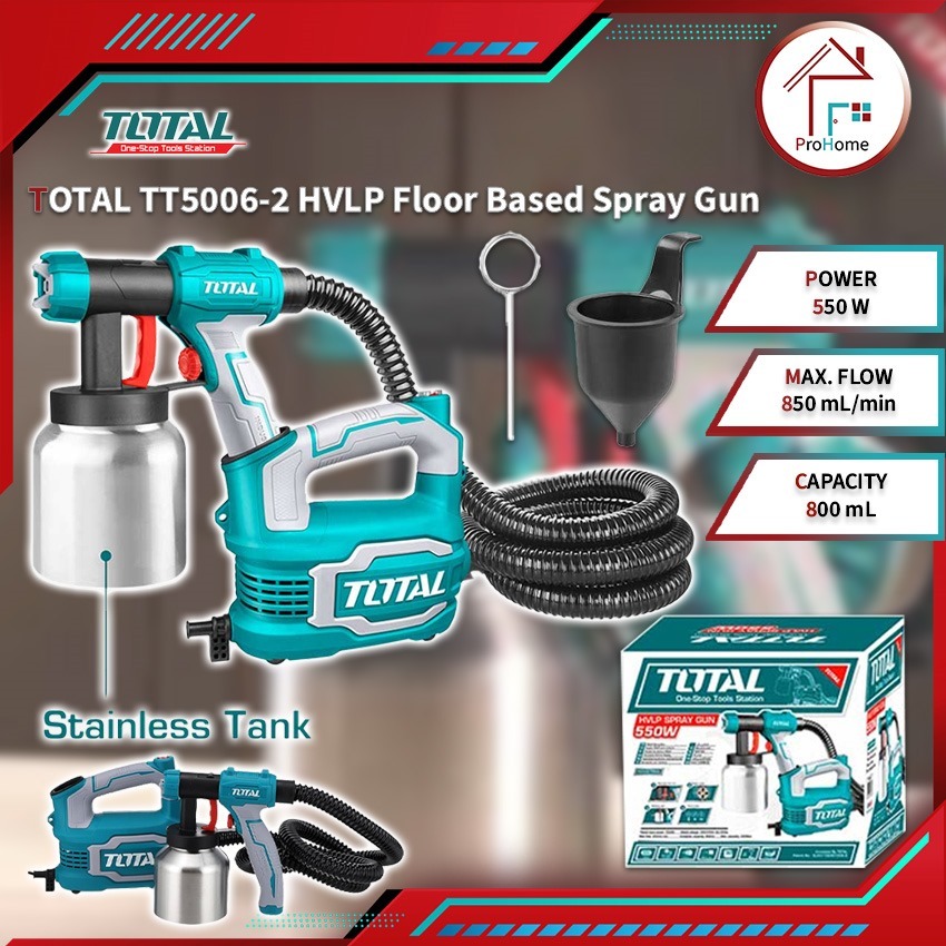 Total TT5006 HVLP Electric Floor Based Professional Air Spray Gun 550W ...