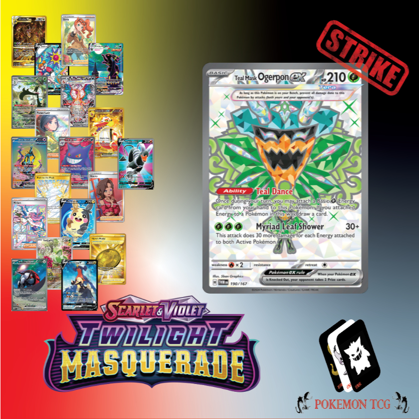 Teal Mask Ogerpon EX 190/167 Full Art SV06 Twilight Masquerade PTCG | Shopee Malaysia