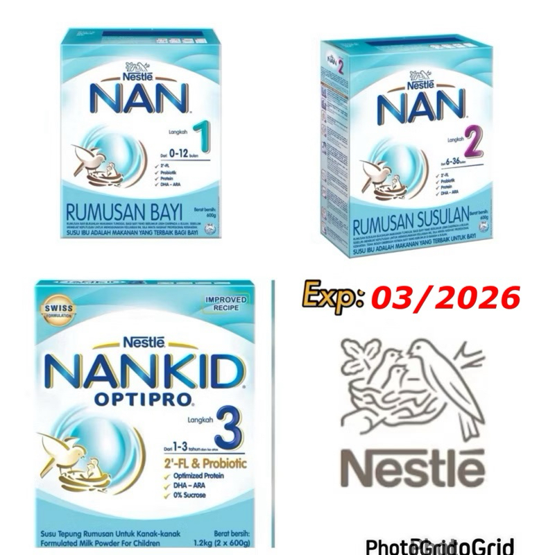 NESTLE NAN STEP 1 STEP 2 STEP 3 @600G (Expired 05/2026) | Shopee Malaysia