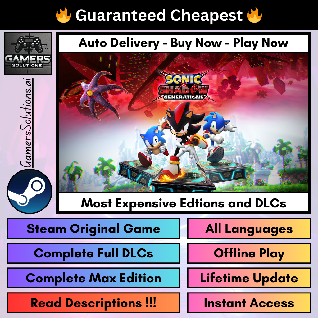 Sonic X Shadow Generations [Auto Delivery] Own Steam Account, Offline ...
